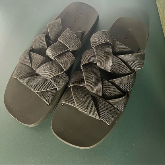 Bottega Veneta | Shoes | Bottega Veneta Dark Green Plat Sandals | Poshmark